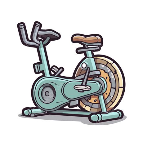 白い背景に分離されたスピニング バイク漫画イラスト クリップアート ベクターイラスト画像とpngフリー素材透過の無料ダウンロード Pngtree