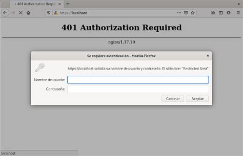 configurar autenticación básica en los servidores web nginx y apache
