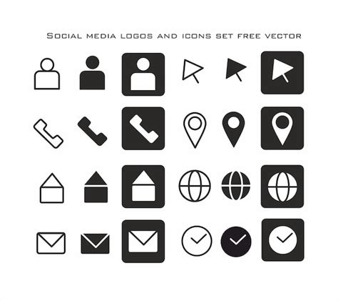 Premium Vector Social Media Logos And Icons Set Free Vector
