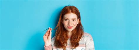 Free Photo Closeup Of Confident And Sassy Redhead Teen Girl Looking