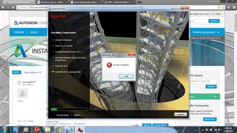 unable to install autocad 2011 autodesk community