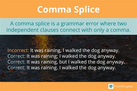 Comma Splice Examples