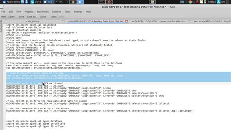 high level discussion of reading from json file in spark in scala using