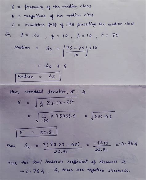 [solved] A Calculate Karl Pearson Coefficient Of Skewness S D From