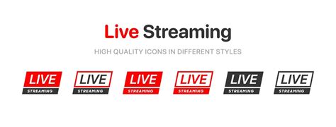 Premium Vector Live Streaming Symbol Set Livestream Icons Video