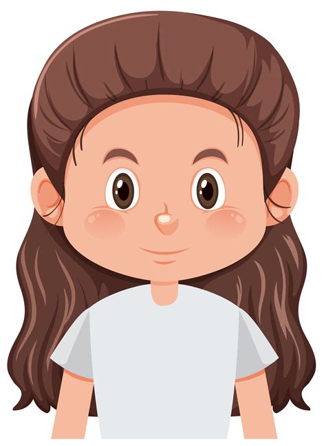 Cartoon Brunette Girl Brown Hair Woman Character Vector Image My Xxx