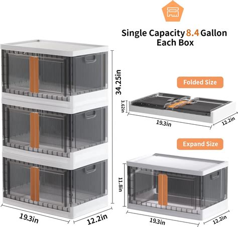 Buy Qimcoor Storage Bins With Lids Collapsible Plastic Storage Bins For