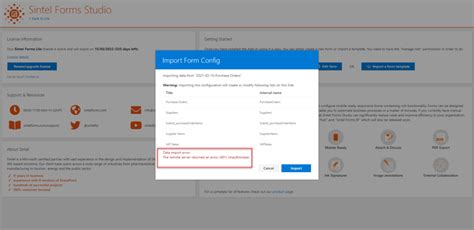 the remote server returned an error 401 unauthorized when importing