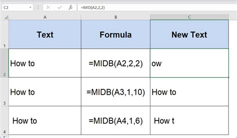 how to use midb function excelnotes