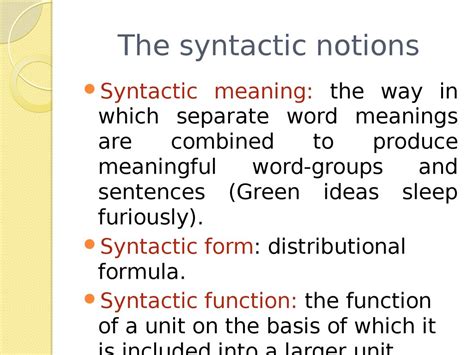 Syntax And Its Basic Notions Lecture 4 Part 1 презентация онлайн