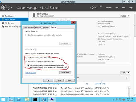 enable remote desktop on new windows 2012 vm geekdecoder