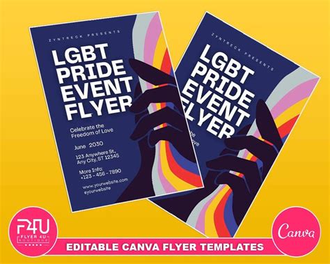 Lgbt Pride Event Flyer Diy Canva Lgbt Pride Event Flyer Editable