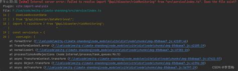 [vite] internal server error failed to resolve import “ api disaster