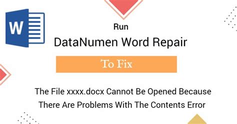 how to fix the file cannot be opened because there are problems with
