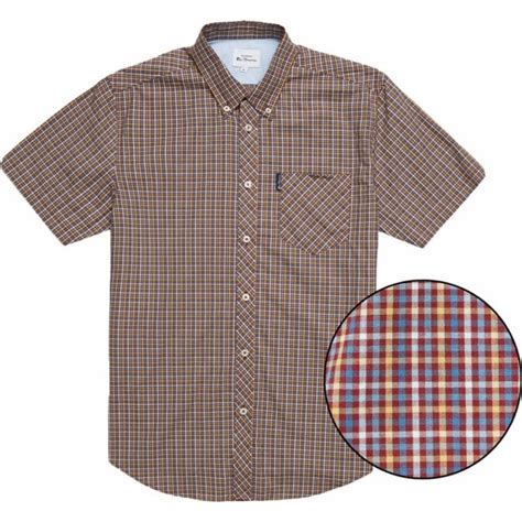 Ben Sherman Mens Big Size Mini Gingham Check Button Down Collar Cotton