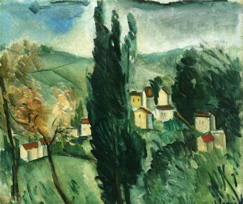 landscape with three cypresses c 1912 maurice de