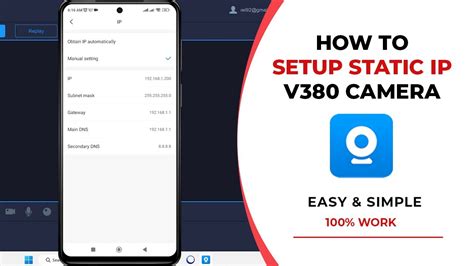 How To Setup Static Ip Address On V380 Wifi Camera Youtube