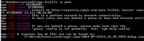 node js npm install global command proxy issue stack