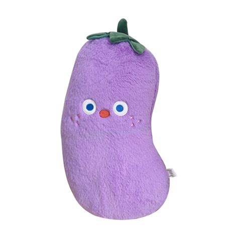 Cartoon Vegetable Pillow Stuffed Vegetable Toy Eggplant Pillow Adorable