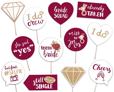 Bridal Shower Photo Booth Props Printable Pdf Free Download