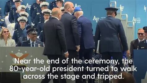 Joe Biden Trips And Falls During Air Force Graduation Ceremony Lbc