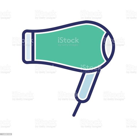 Blow Dryer Hair Dressing Isolated Vector Icon Which Can Easily Modify