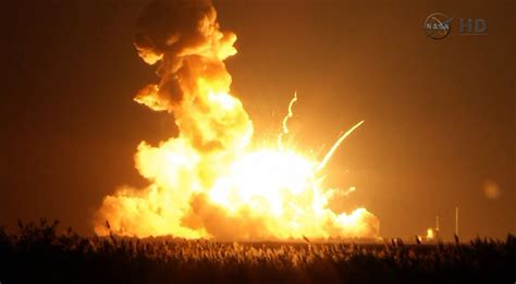 Antares Rocket Bound For Space Station Explodes The New York Times