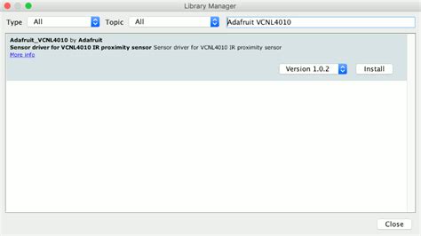 how to use an esp32 development board to read from a vcnl4010 proximity