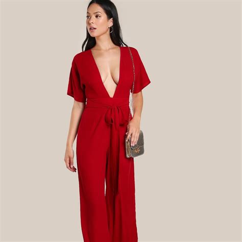 Shein Red Jumpsuit Dresses Images 2022