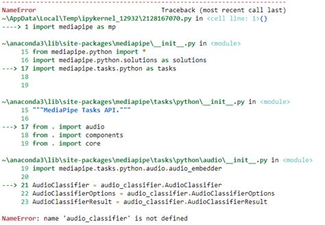 python cannot import mediapipe in jupyter notebook stack overflow