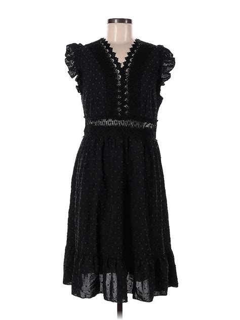 Unbranded 100 Polyester Black Cocktail Dress Size M 64 Off Thredup