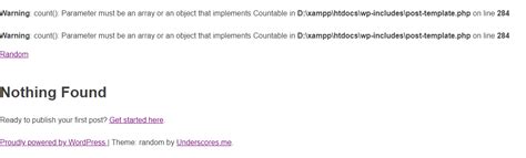 warning count parameter must be an array or an object