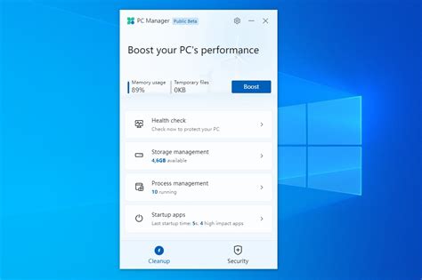 Microsofts Pc Manager For Windows Takes On Third Party Optimizers Like