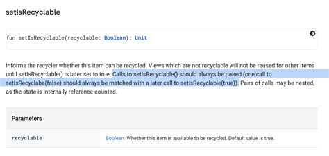 android recyclerview viewholder s setisrecyclable func stack overflow