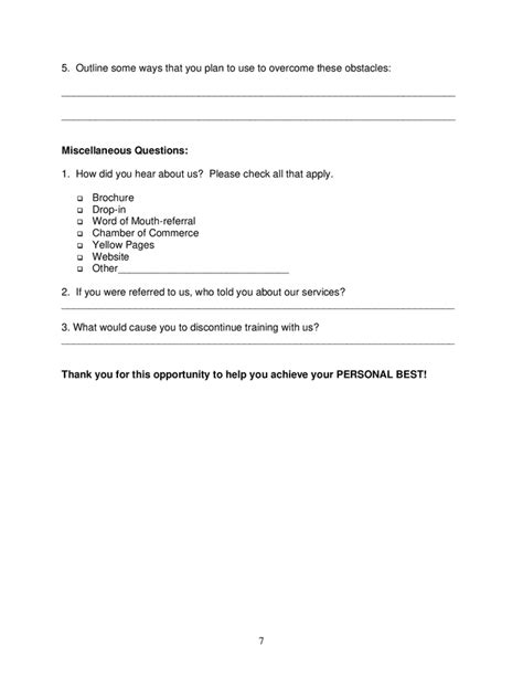 New Client Questionnaire Template Healthcare In Word And Pdf Formats
