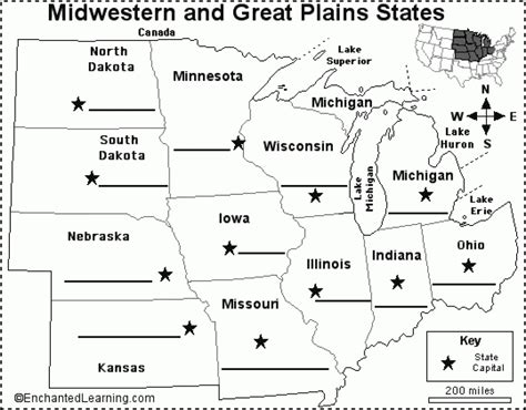 Printable Midwest States And Capitals Worksheet Printable Word Searches