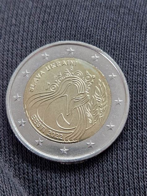 2022 2 Euro Estland Slava Urkaine Bankfrisch Ma Shops