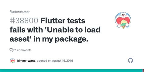 flutter tests fails with unable to load asset in my package · issue