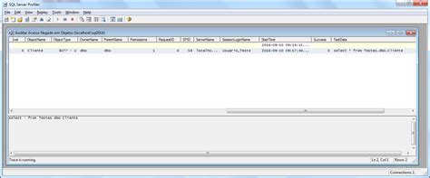 sql server como auditar erros de permissão em objetos utilizando o