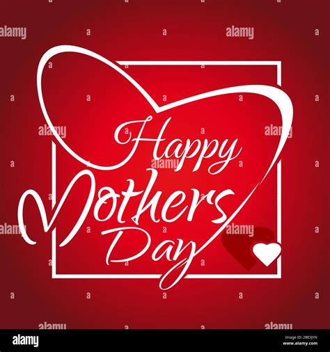 Happy Mothers Day Greeting Inscription Vector Card Stock Vector Image