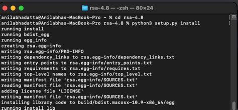 how to install python rsa package on macos geeksforgeeks