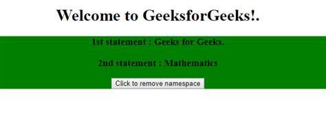 jquery event namespace property geeksforgeeks