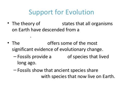 Fossils Describe How Fossils Provide Evidence Of Evolution