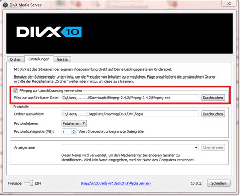 wie benutzt man den divx media server zum streamen von mkv dateien auf