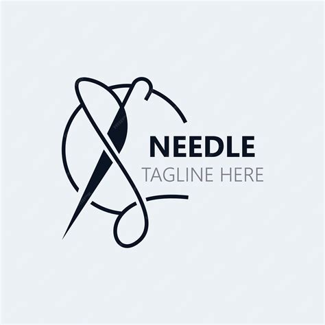 Premium Vector Needle And Thread Sewing Logo Outline Combination Line