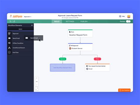 drag and drop workflow builder by mercan alper on dribbble