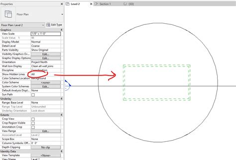 solved how to display hidden walls below floors in plan view