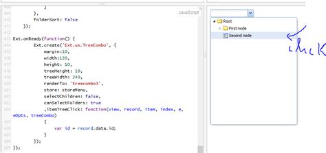 combobox how to work with treecombo in extjs 4 1 stack overflow