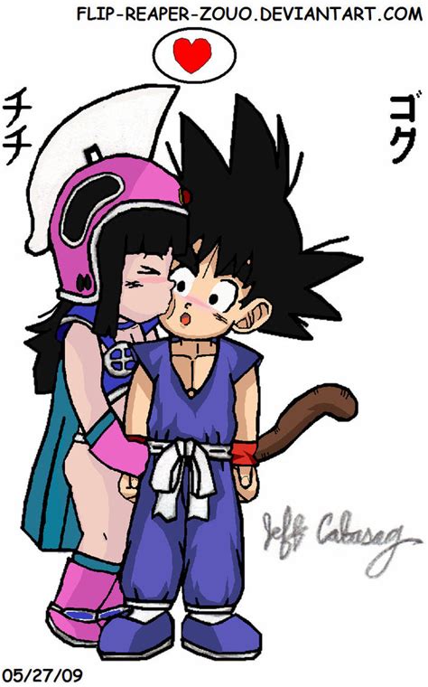 Dragonball Chichi Kiss Goku By Flip Reaper Z On Deviantart