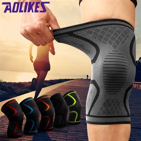 Aolikes 1pcs Slim Colorful Fitness Running Cycling Knee Support Braces